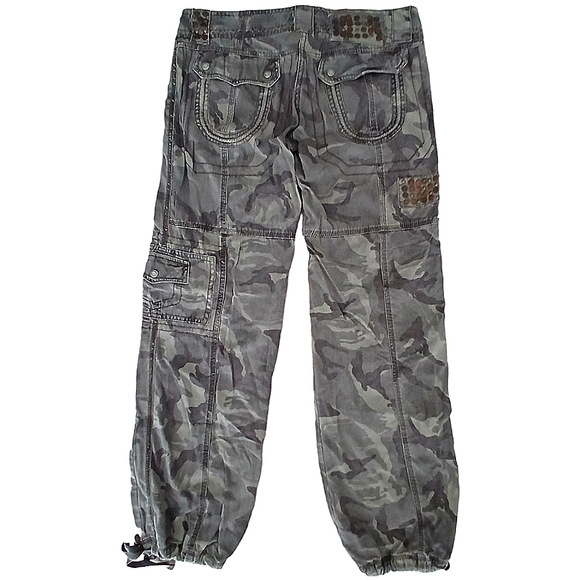 lotus | Pants & Jumpsuits | Vintage Low Rise Camo Pants With Drawstring ...